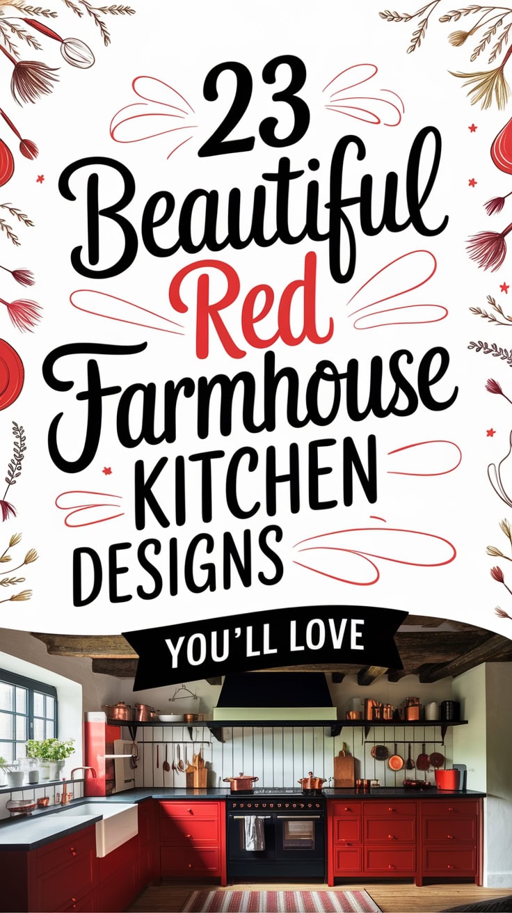 23 Beautiful Red Farmhouse Kitchen Designs You’ll Love