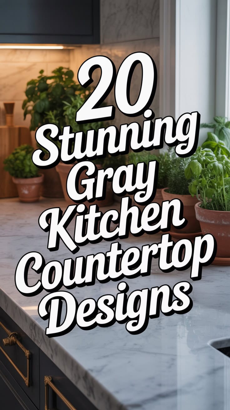 20 Stunning Gray Kitchen Countertop Designs