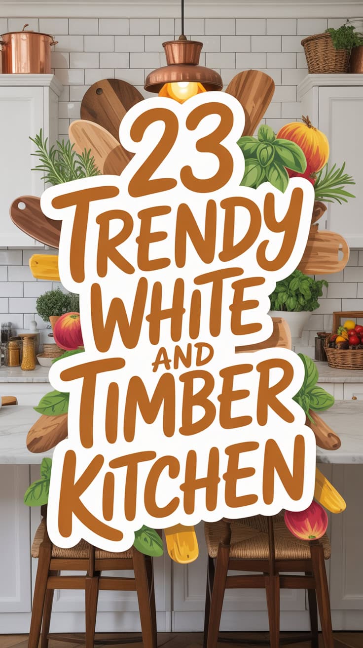23 Trendy White and Timber Kitchen